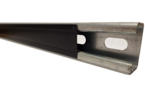 40mm Plastic Channel Closure Strip – Black PVC | 2 Meter