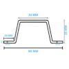 25mm Galvanised Cable Protector – 2 Metre | Steel Sheathing