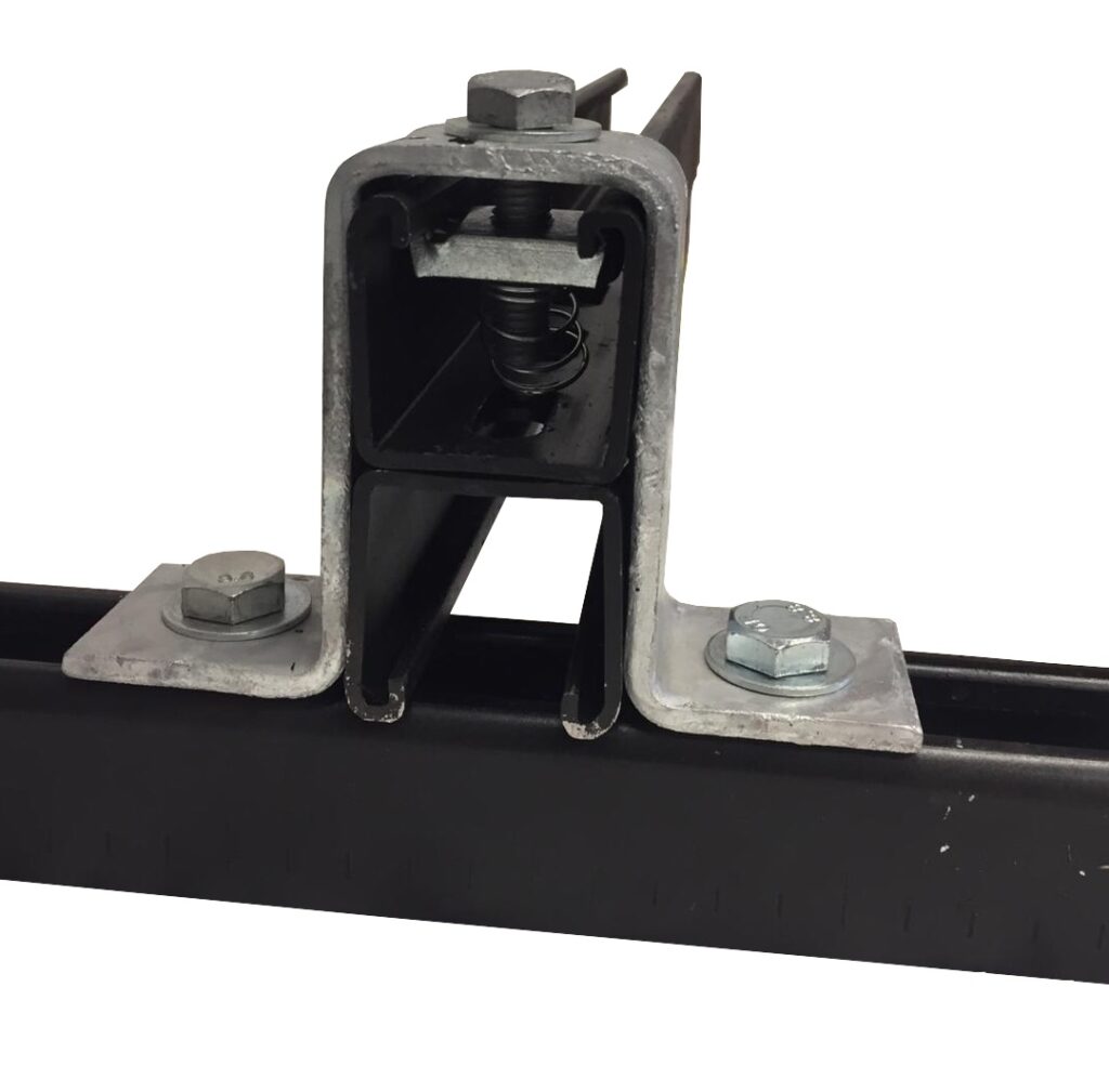 Top Hat U Bracket for 41x41mm Channel | 82mm Tall | HDG