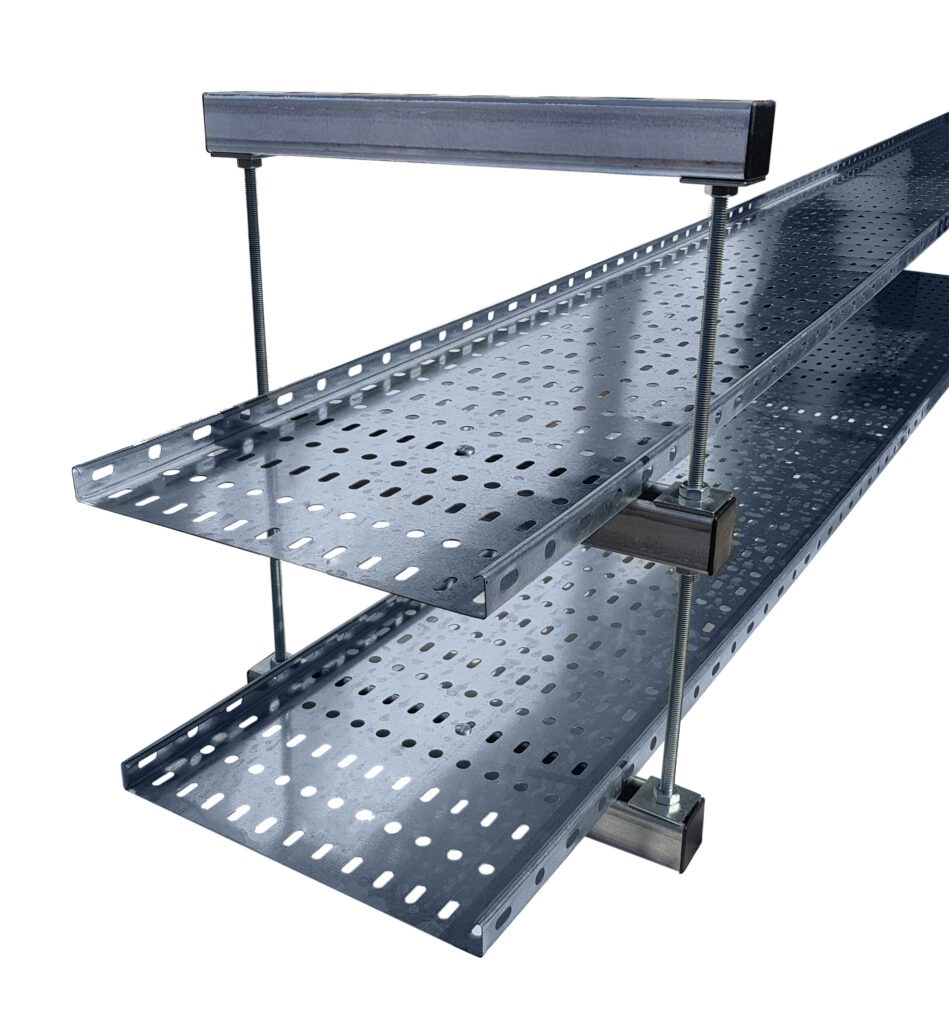 450mm Cable Tray / Ladder Double Tier Trapeze Support Bracket
