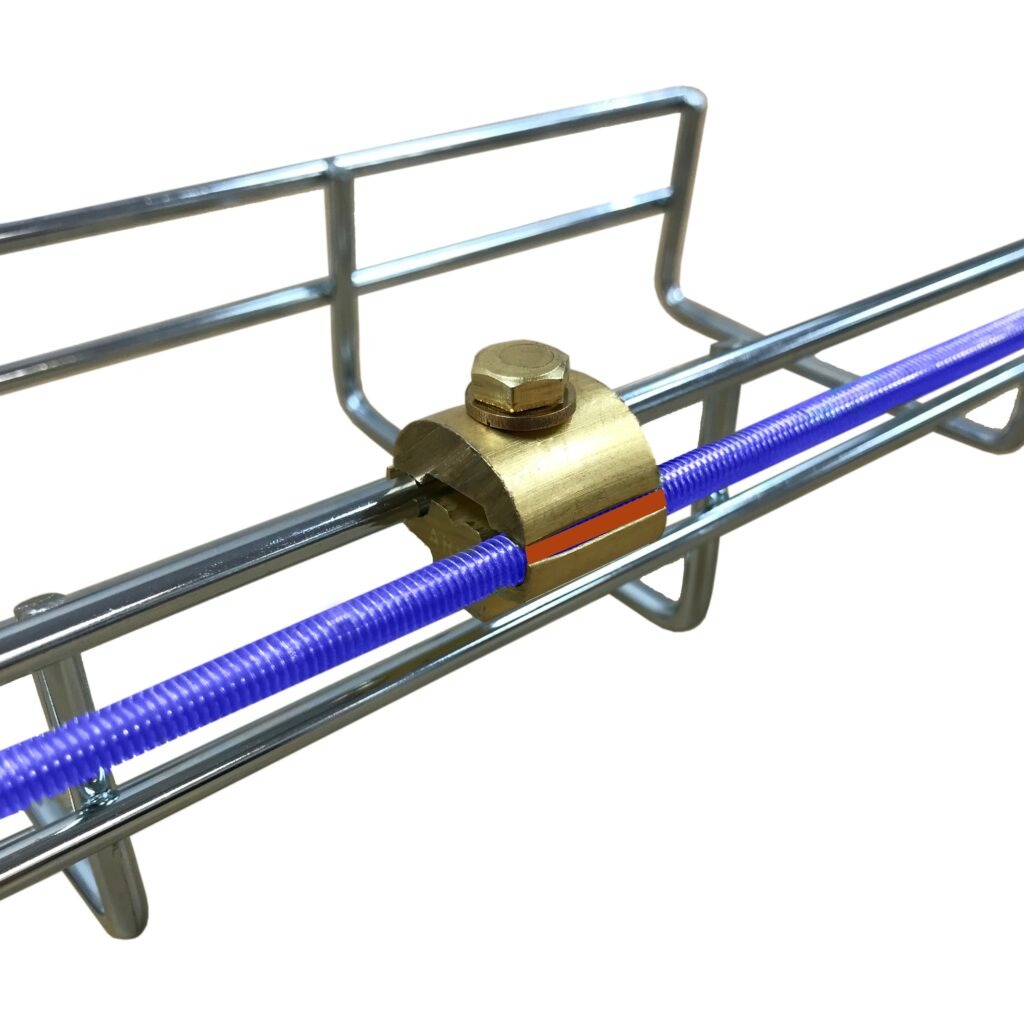 Cable Basket Earthing Clamp | Brass | M6x25 Bolt | Universal Fit