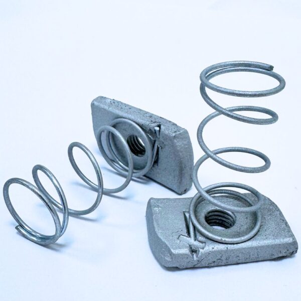 M8 Long Spring Channel Nuts Hot Dipped Galvanized - Box of 100